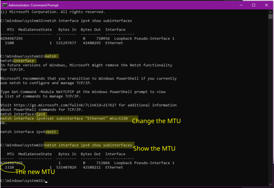 Changing Windows MTU - AAISP Support Site